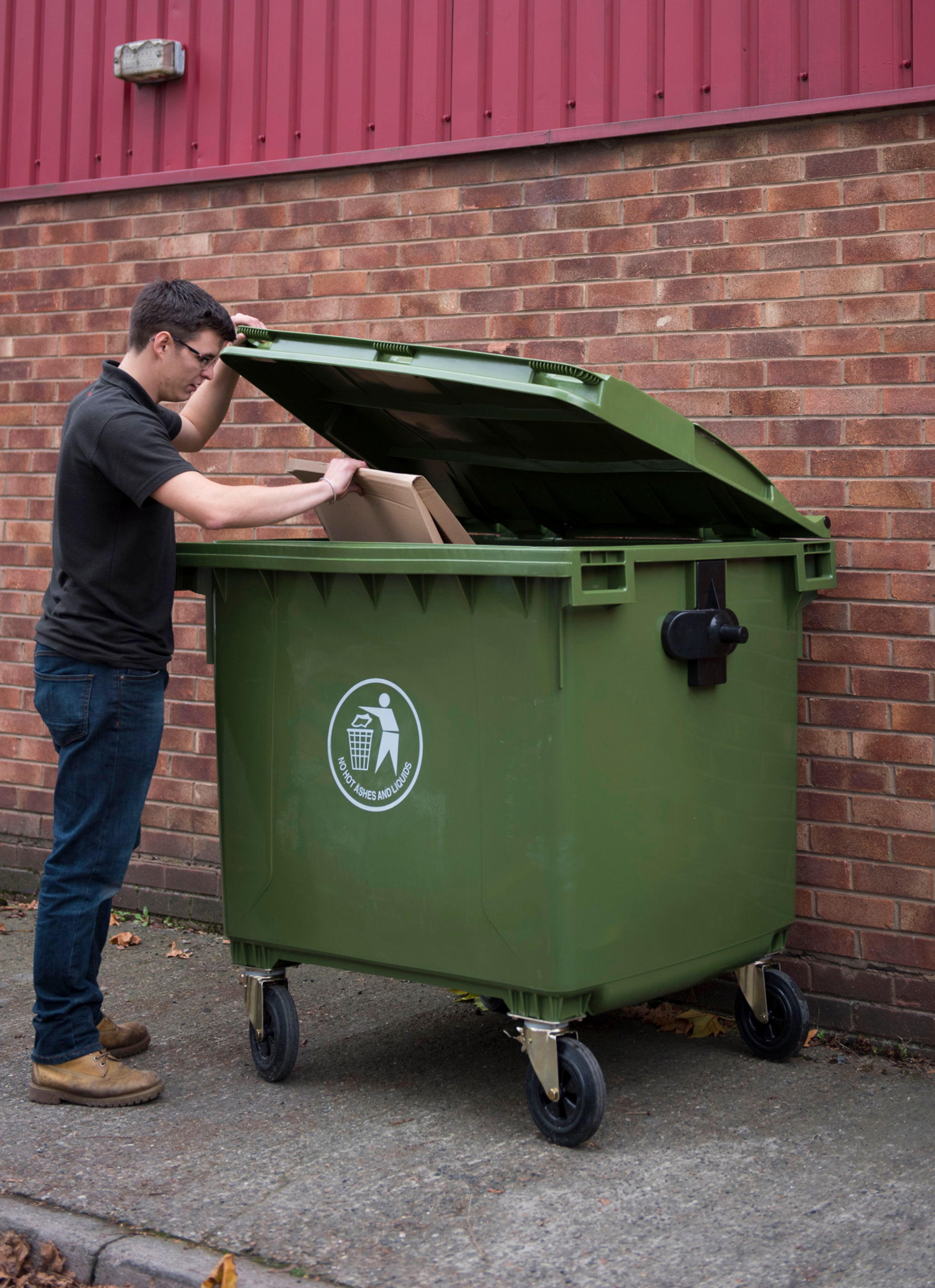 Large waste bins store